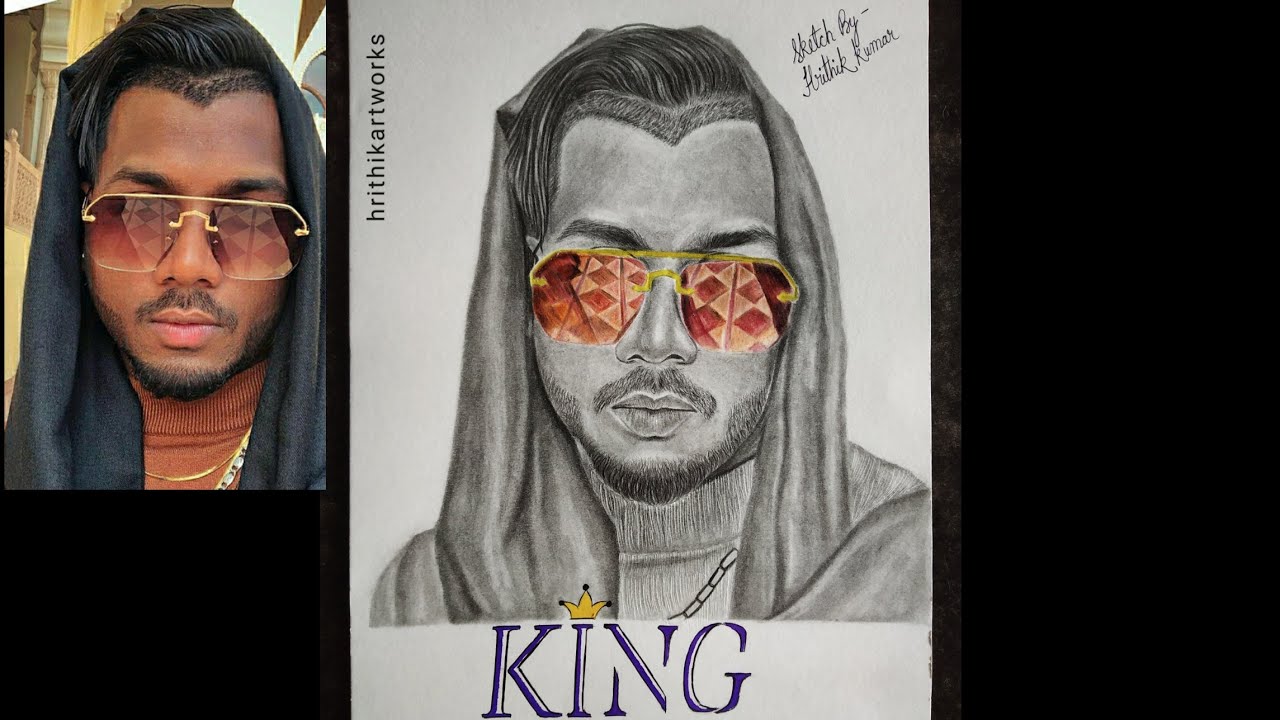 Drawing Rapper King Pencil Sketch | Rapper King Drawing | Rapper King ...