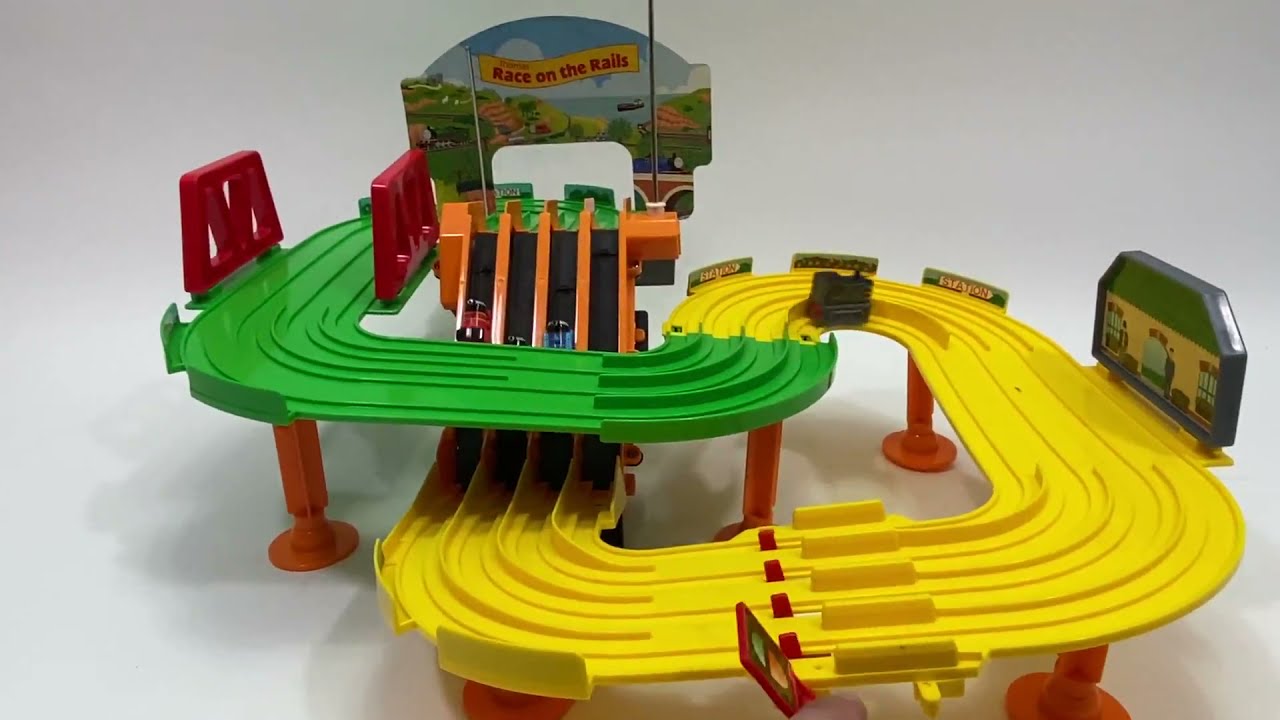 Tomy Thomas' the train Race on the Rails Test - YouTube