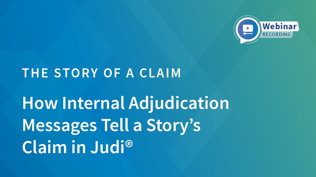 Internal adjudication messages within Judi® || Webinar Clips - YouTube