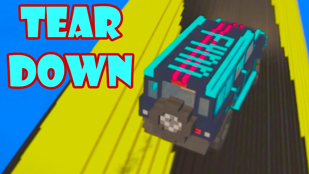 Teardown with mods - Tank and Track with Cars obstacles - YouTube