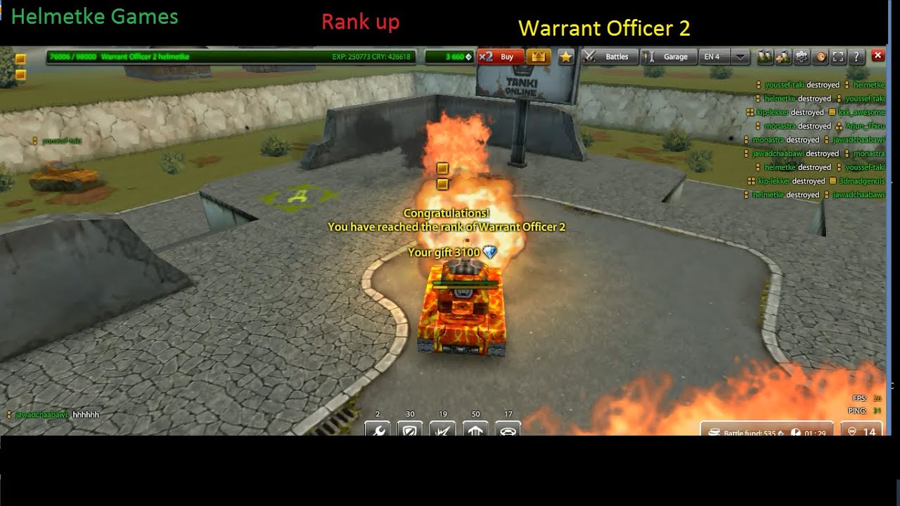 Tanki Online Rank Up! Warrant Officer 2!!!! - YouTube