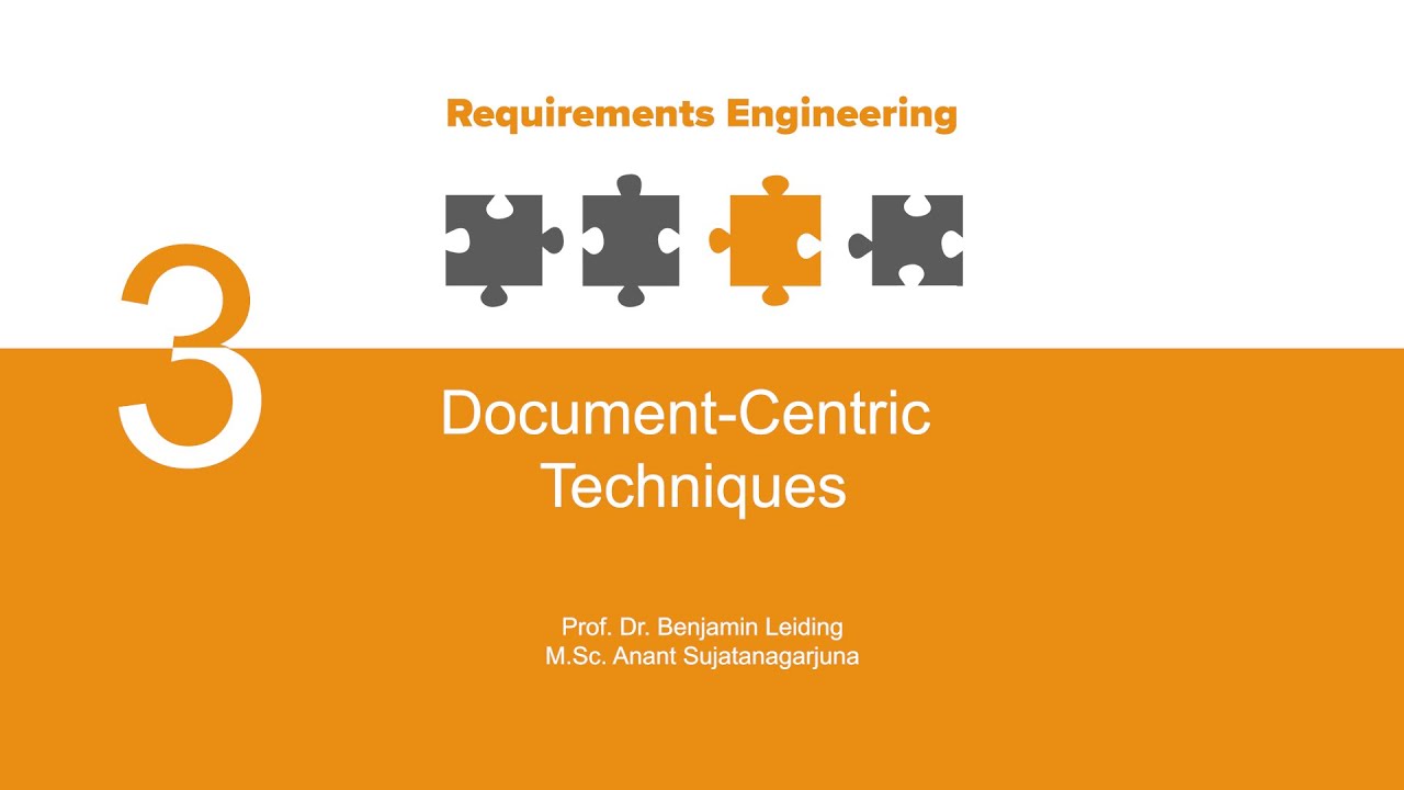 Requirements Engineering | L03 Elicitation - Part 6 | Document-Centric ...