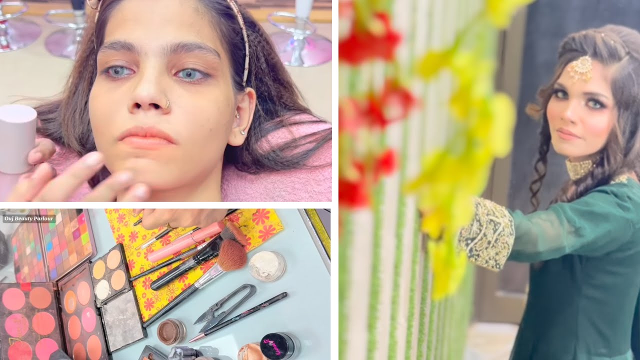 Full makeup tutorial by Ouj Beauty Parlour - YouTube