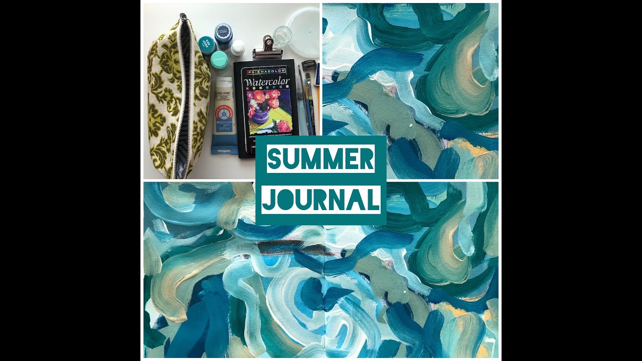 Summer Journal Series: Part 2 A limited palette journal spread... - YouTube