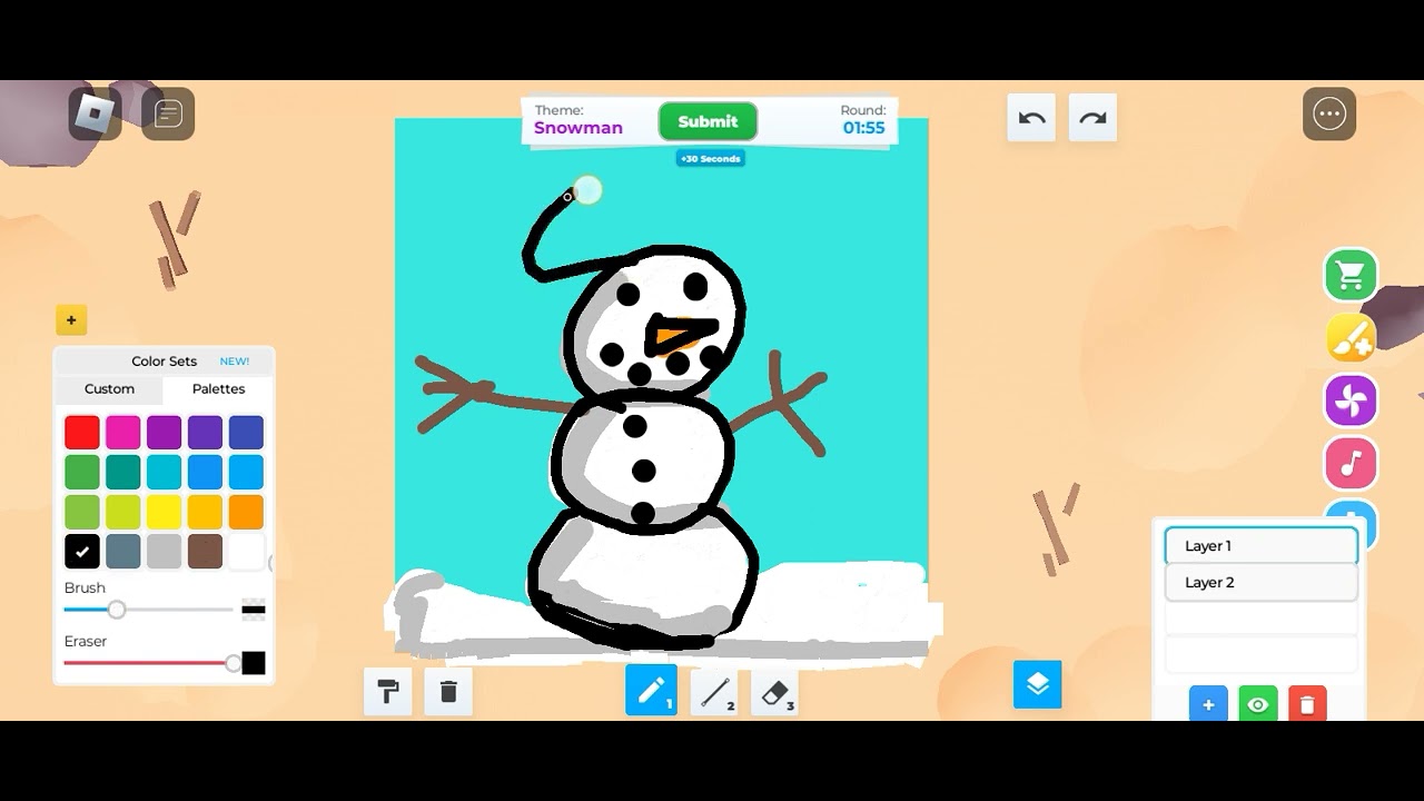 speed draw |2nd vid| theme: snowman| pls sub - YouTube