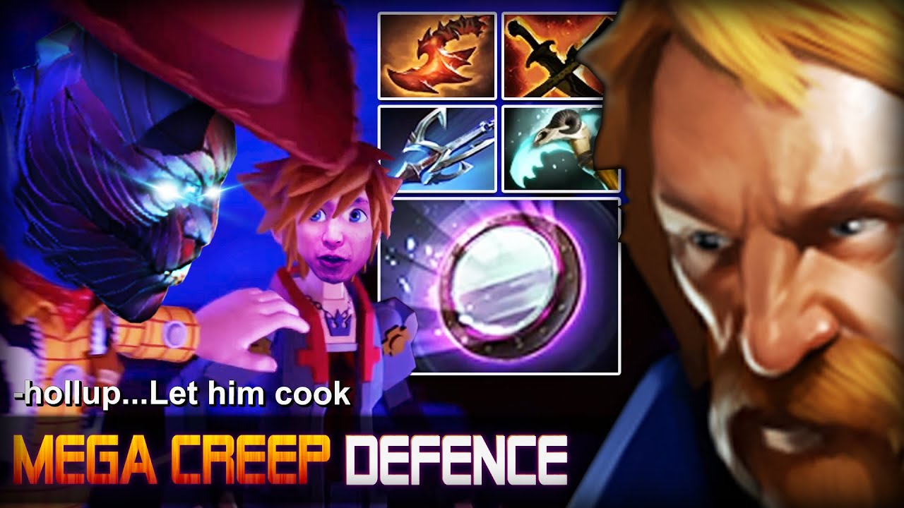 INTENSE MEGA CREEP DEFENCE | SWEATY ANIME BATTLE (SingSing Dota 2 ...