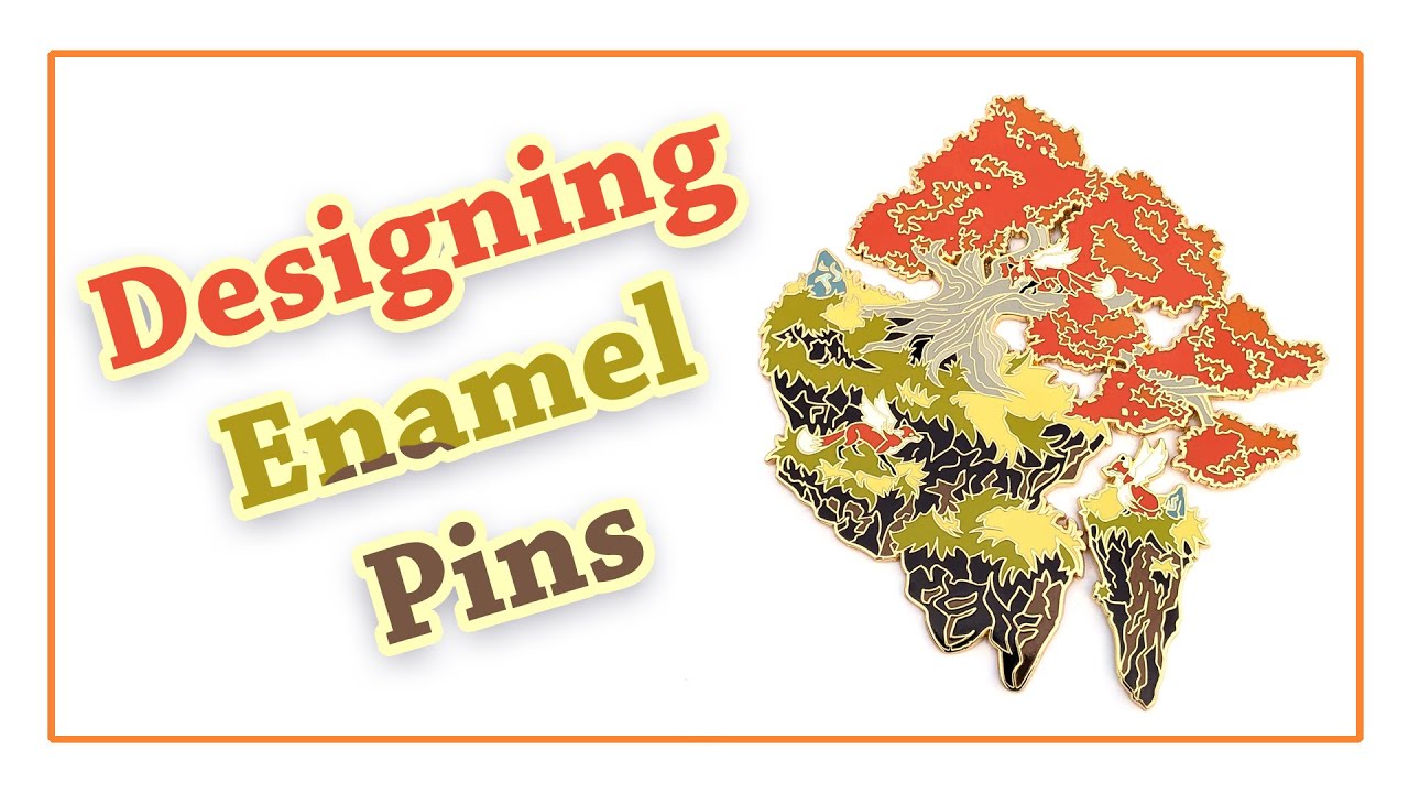Designing Enamel Pins - Sky Fox Island - YouTube
