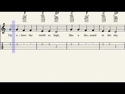 Twinkle Twinkle Little Star - Easy Ukulele Sheet Music with Tabs ...