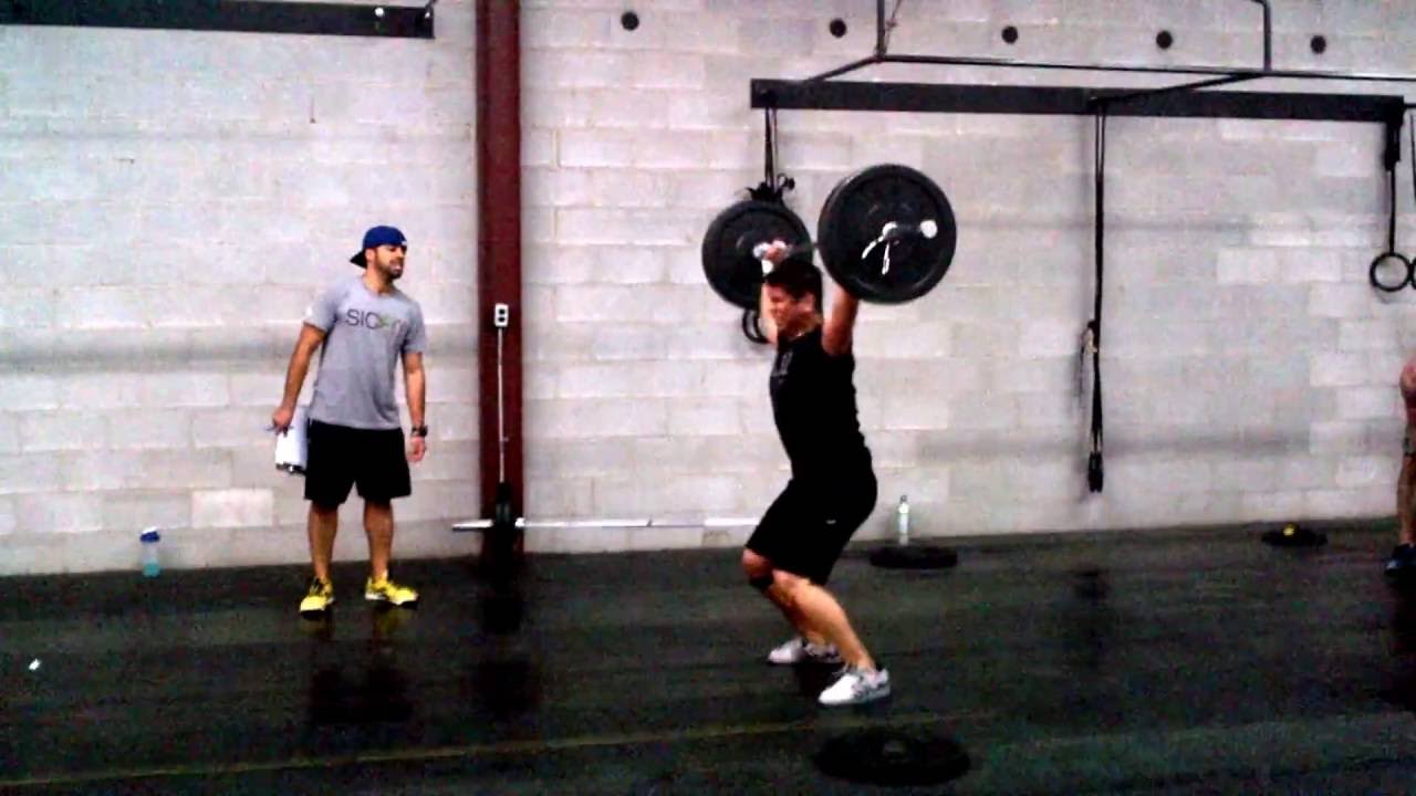 Power Snatch PR doing the 13.1 WOD - YouTube