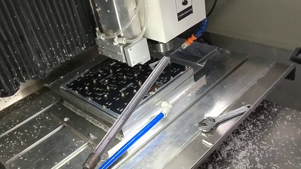 cnc shield lcd screen panel glass frame cutting machines - YouTube