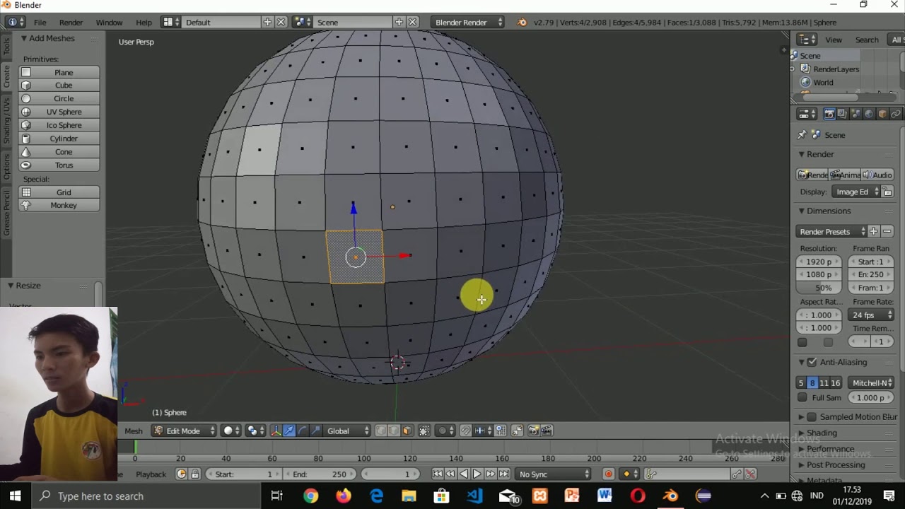 Tutorial Blender - Cara Membuat Objek Ulat 3D - YouTube