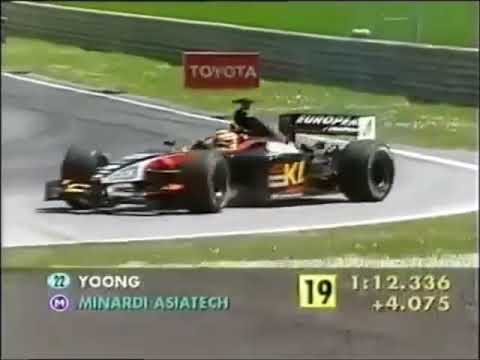 2002 F1 Austrian GP-Qualifying - Alex Yoong slide at braking - YouTube