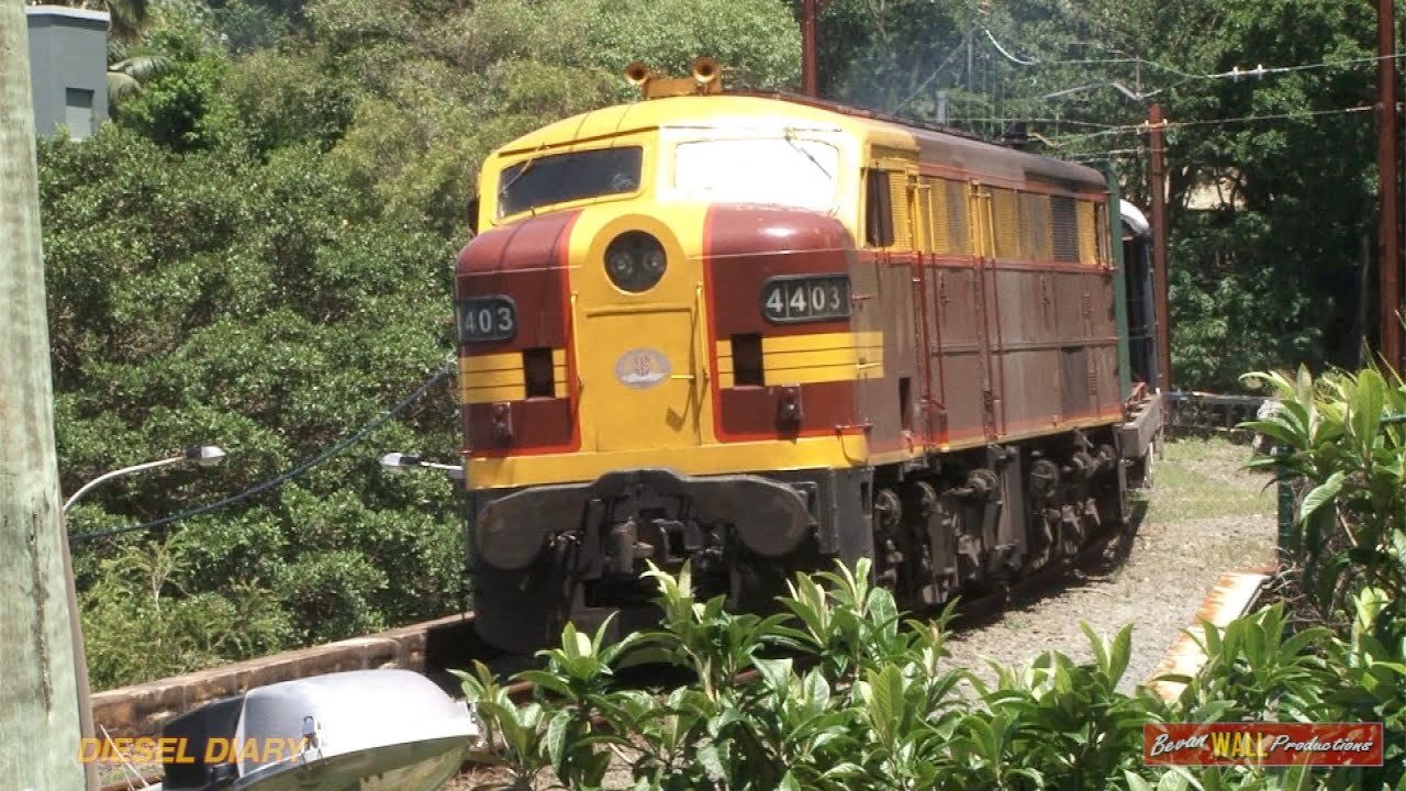 Australian Alco diesels 4807 & streamliner 4403 - Lavender Bay tour ...
