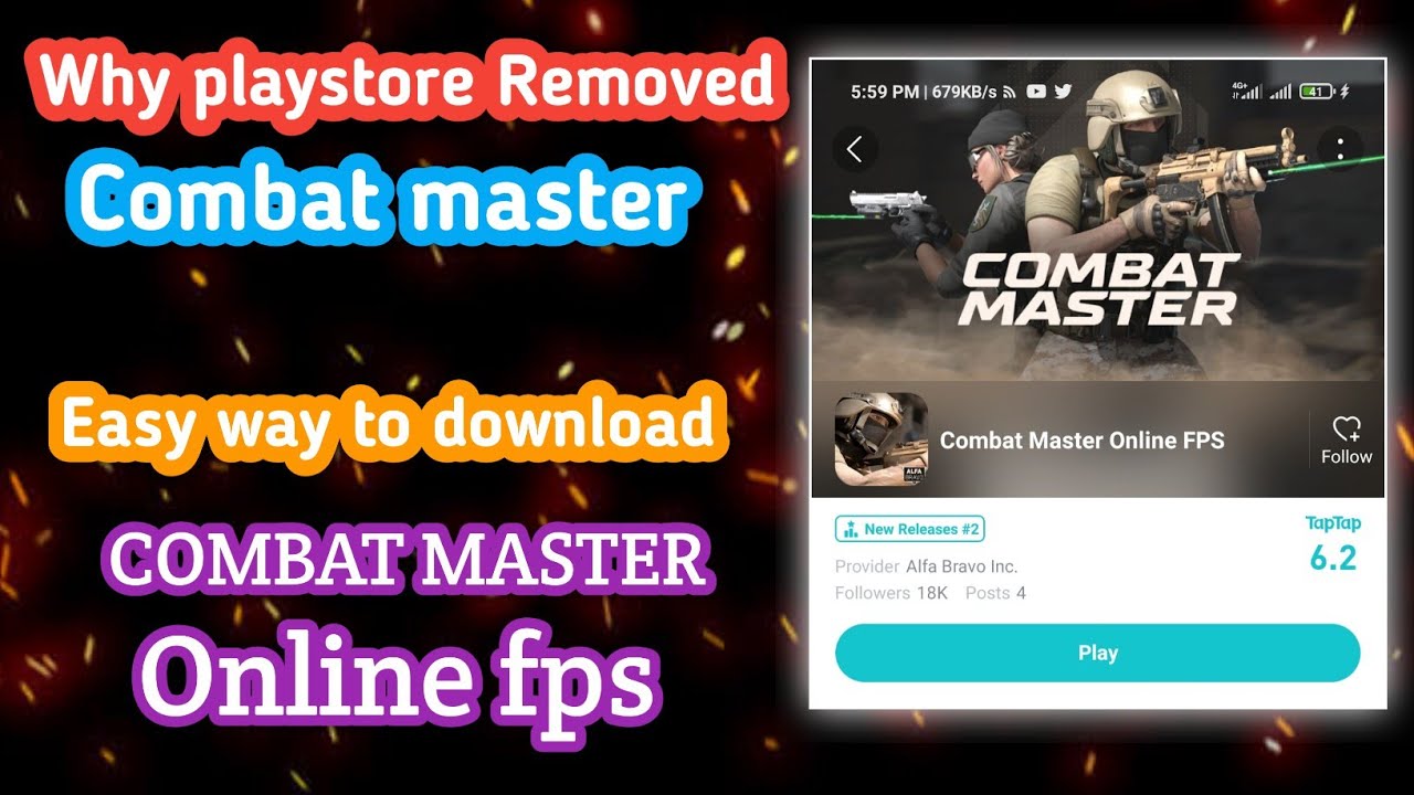 Why playstore Removed combat master fps | How to download combat master ...