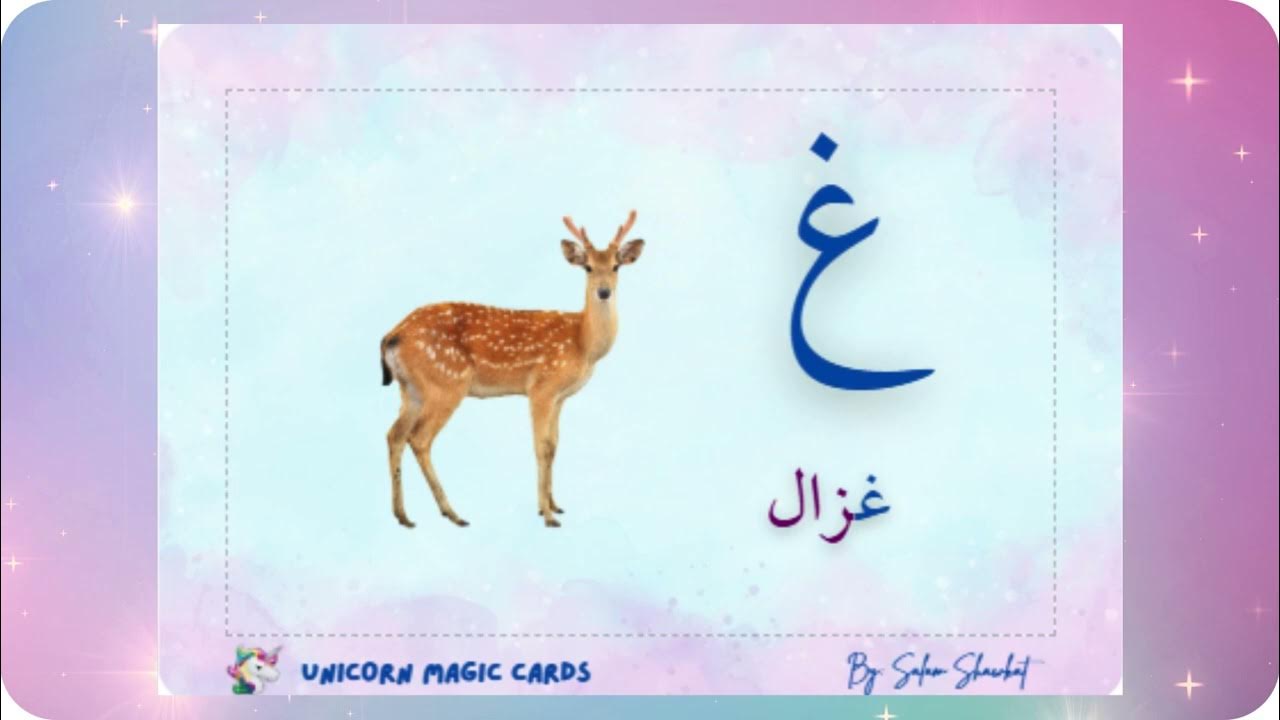 الحروف العربية - حرف وكلمة - حرف الغين - غين - YouTube