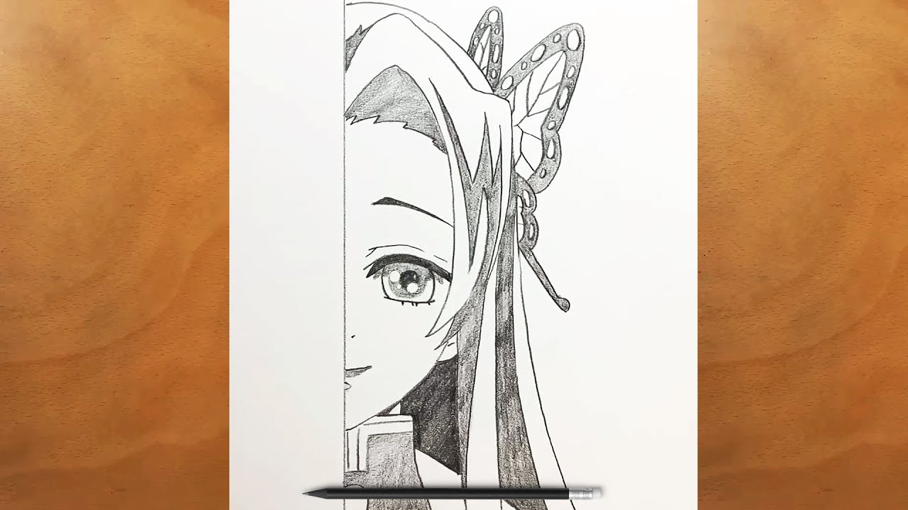 Easy anime sketch | How to Draw Kanae Kocho Easy Step-by-Step | Demon ...