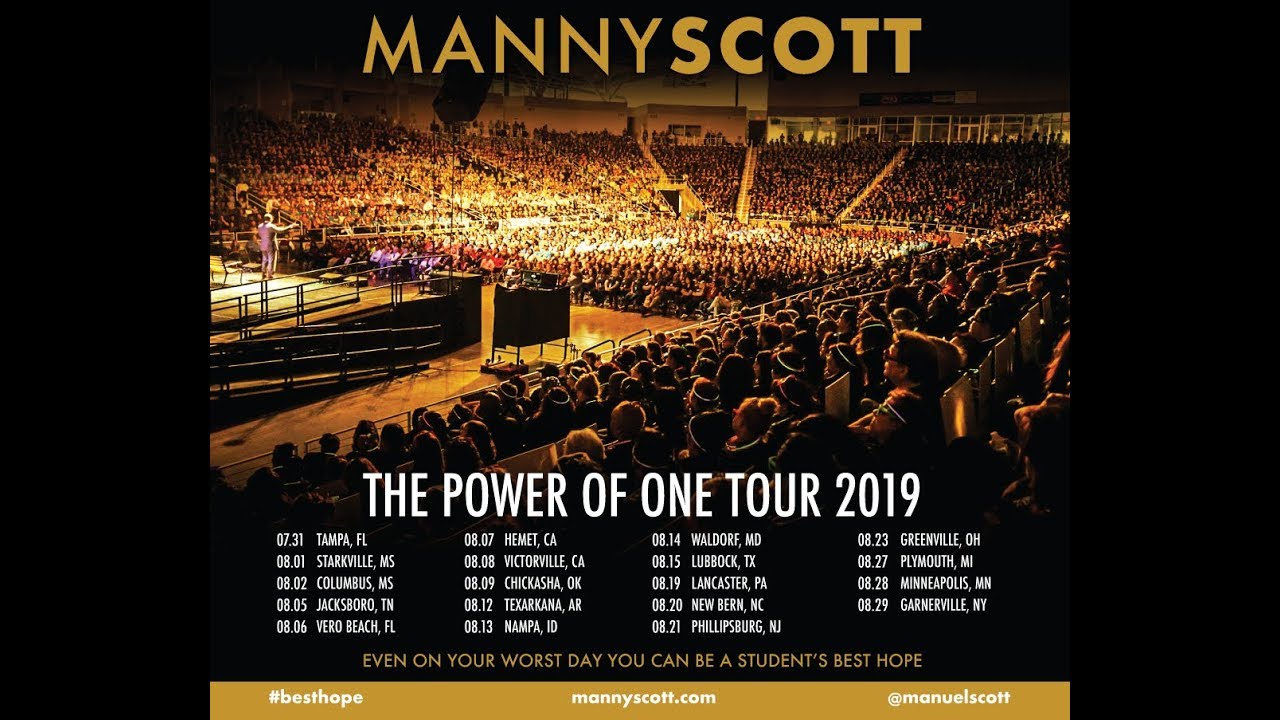 Manny Scott's Power of One Tour 2019 - YouTube