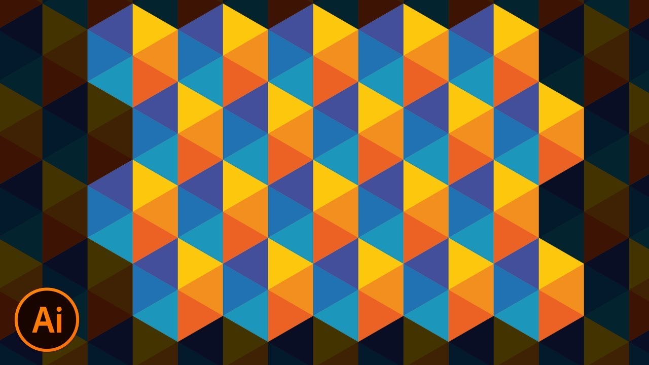 Como hacer un patrón con hexágonos de 6 colores - Illustrator (En ...