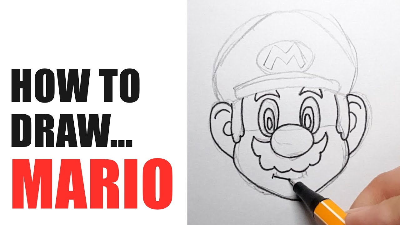 How to Draw Mario's head - YouTube