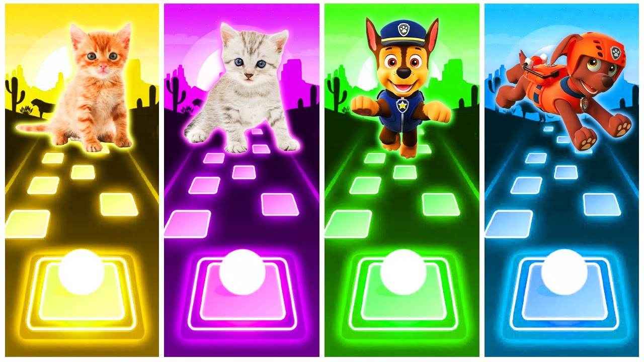 Cat - Cat - Marshall - Zuma | Tiles Hop EDM Rush - YouTube