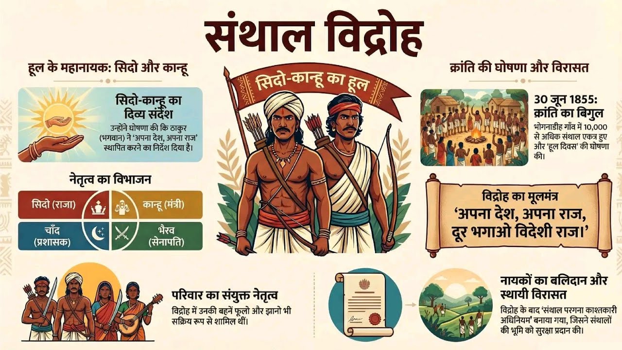 संथाल हूल विद्रोह | Santhal Rebellion 1855 & Sidhu Kanhu Murmu - YouTube