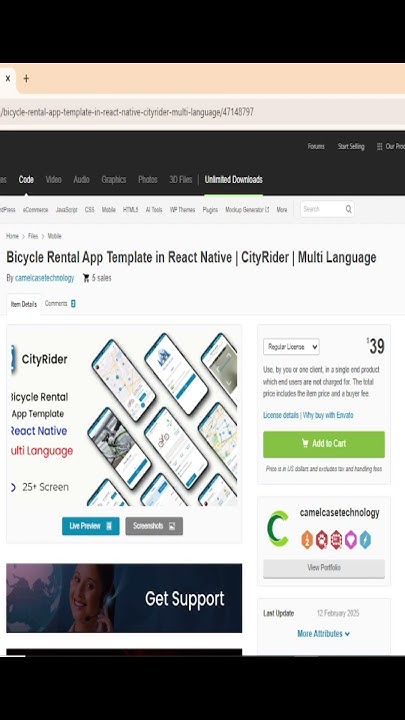 Bicycle Rental App Template in React Native | CityRider | Multi ...