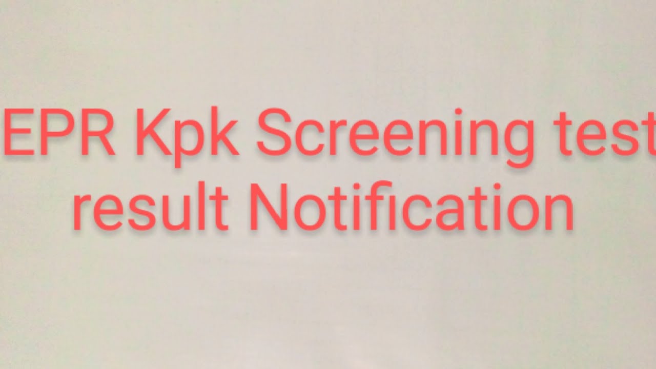 EPR test result notification #epr#result - YouTube