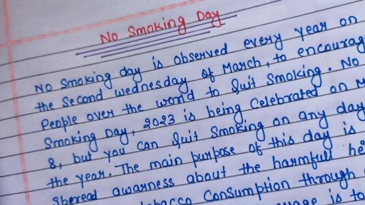 No Smoking Day Speech in English | Essay Writing on No Smoking Day | No ...