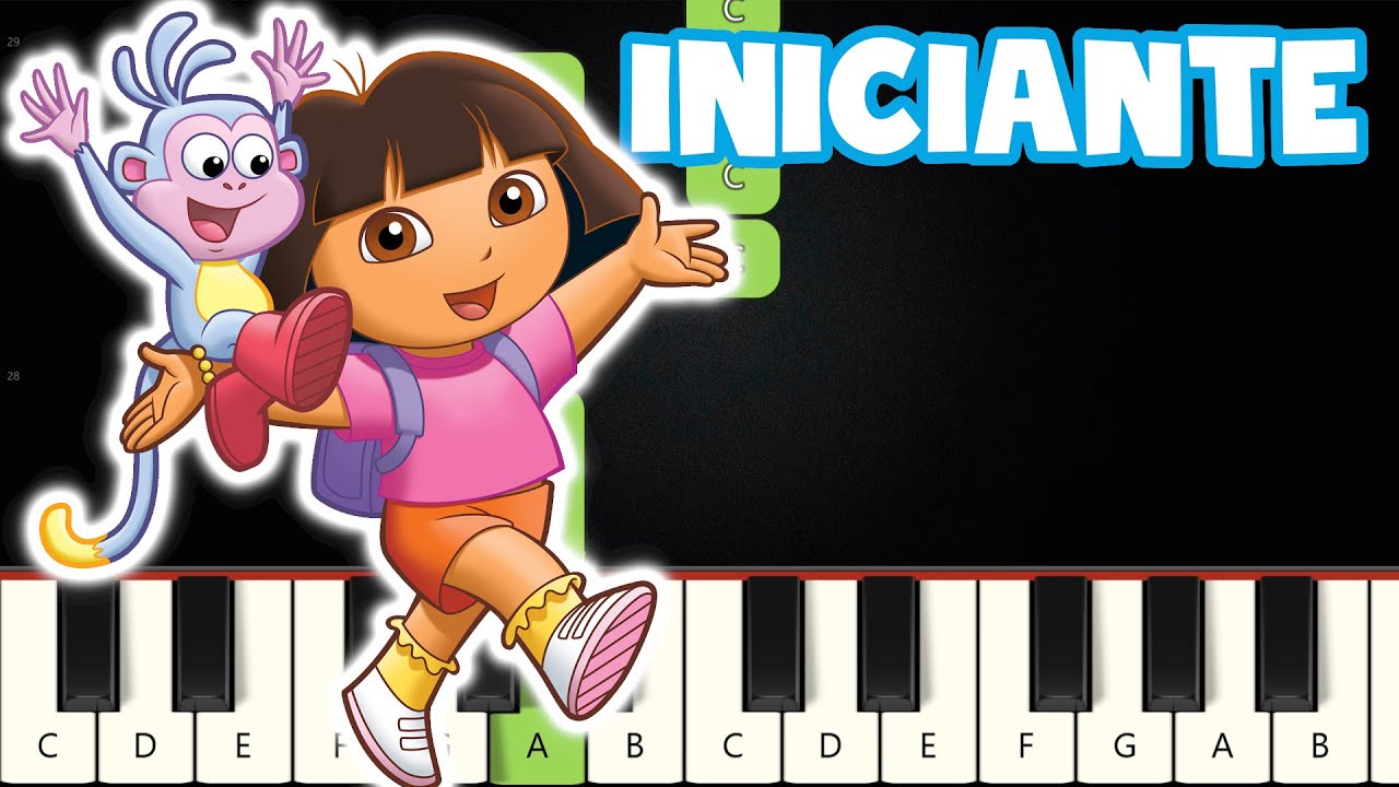 Dora Aventureira | Piano e Teclado Iniciante | Nível Fácil | Tutorial ...
