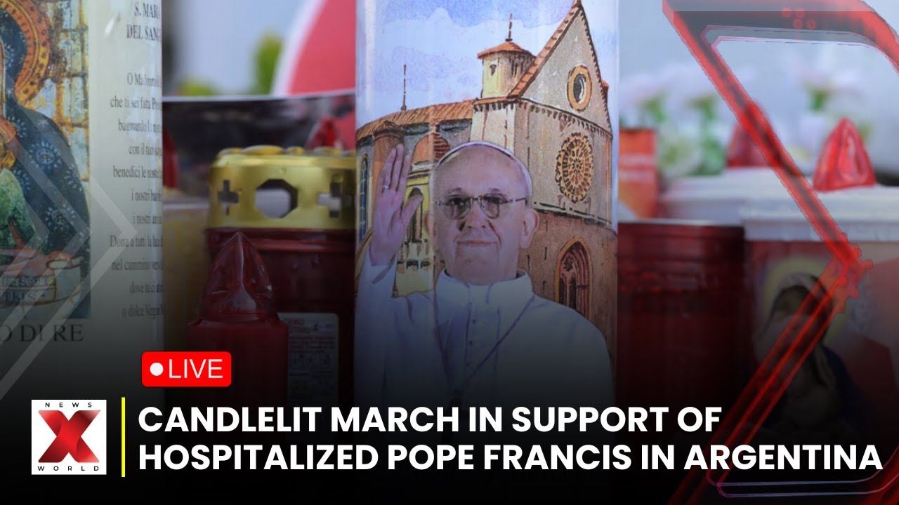 LIVE: Argentina Lights Up the Night: Candlelit March for Pope Francis ...