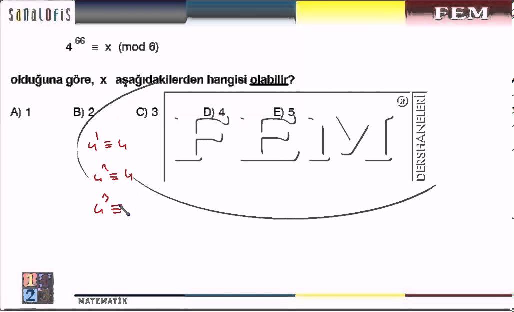 Modüler Aritmetik - 1 - k17 - 29178 - YouTube