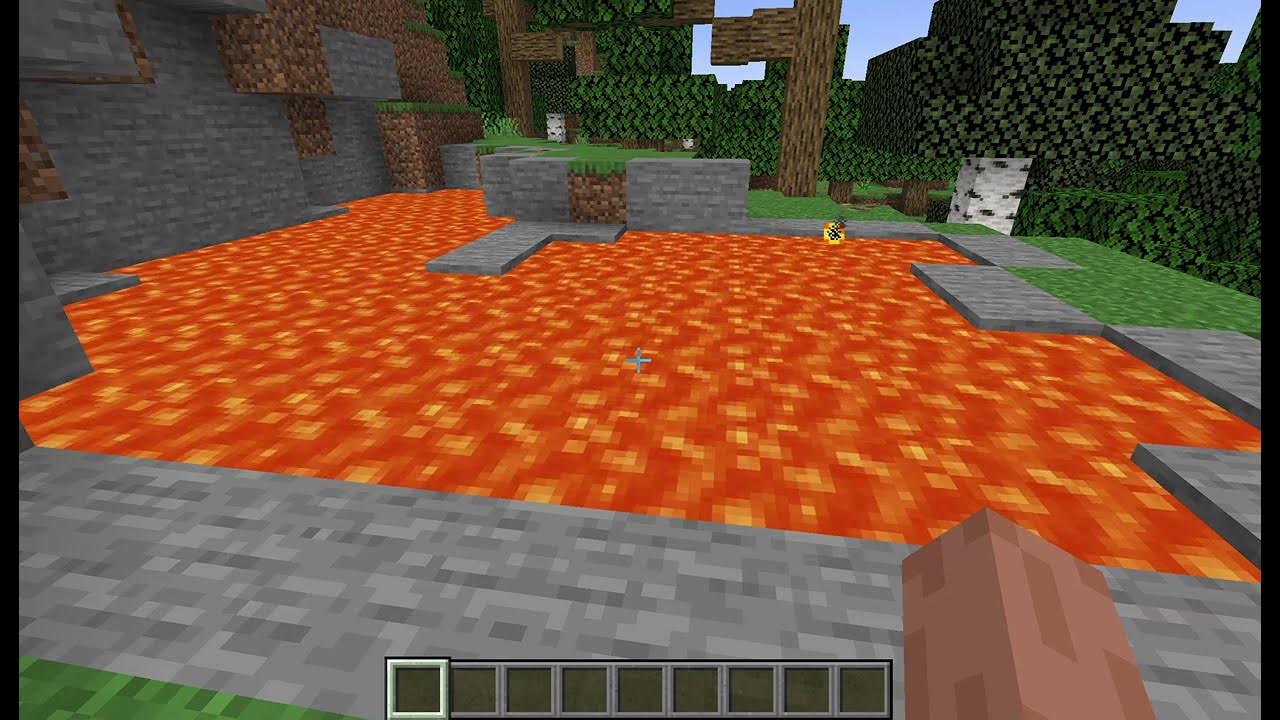 How to make a nether portal with a lava pool - YouTube