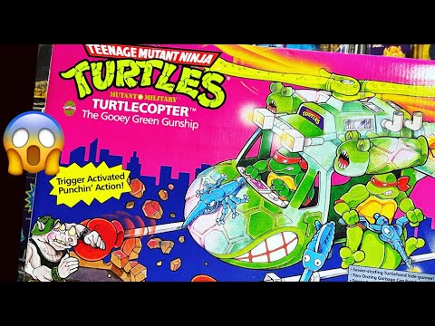Vintage Teenage Mutant Ninja Turtles Turtlecopter Mutant Military ...