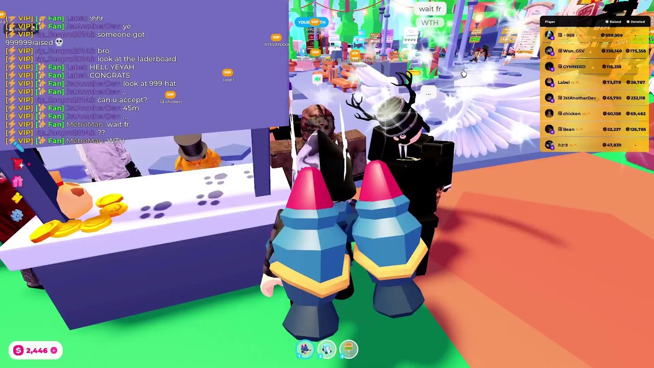 Pls donate stream goal 20k robux at 16k - YouTube