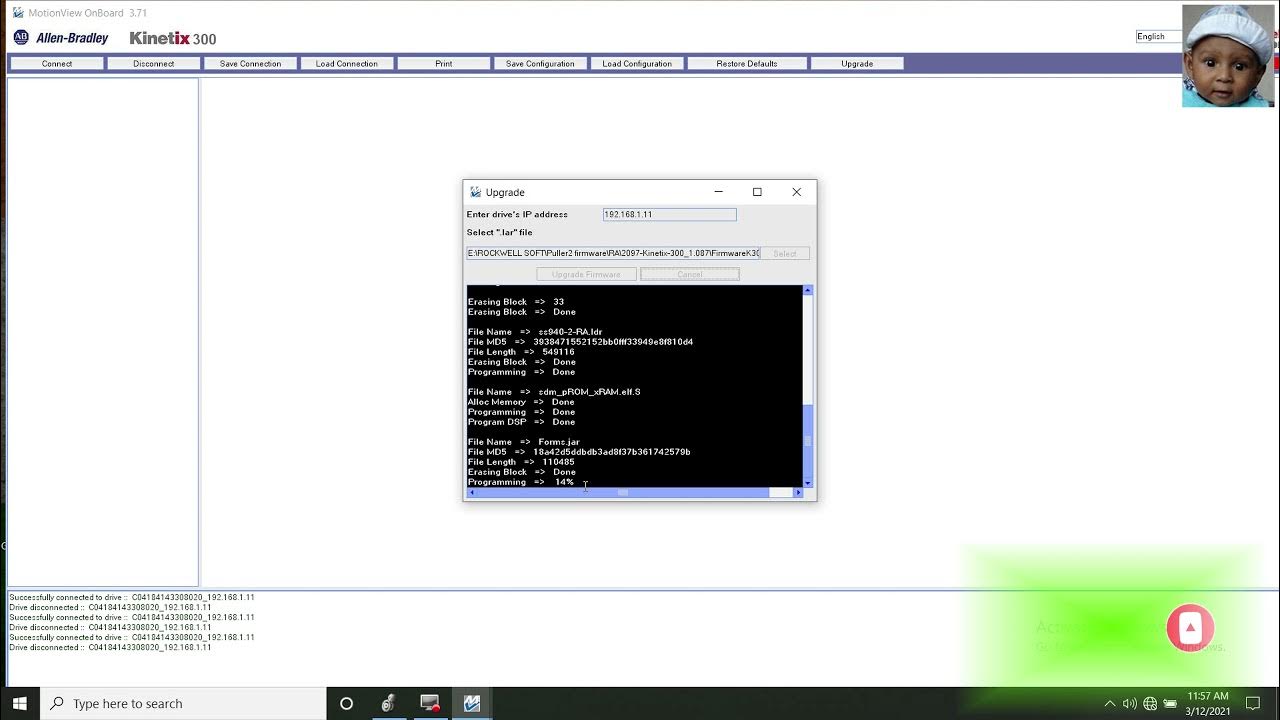 2097-V34 Kinetix 300 Servo Drive Upgrade firmware | Motionview OnBoard ...