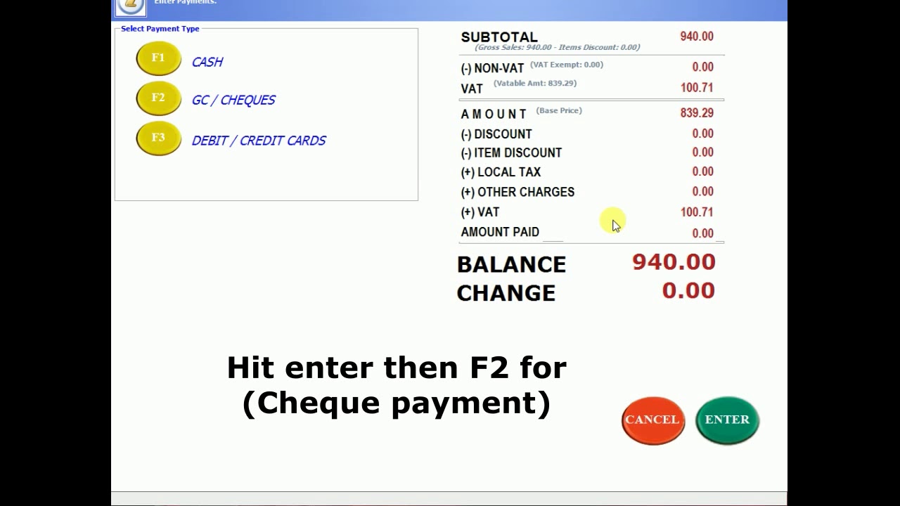 How to Use Cheque Payment in RetailPlus POS - YouTube