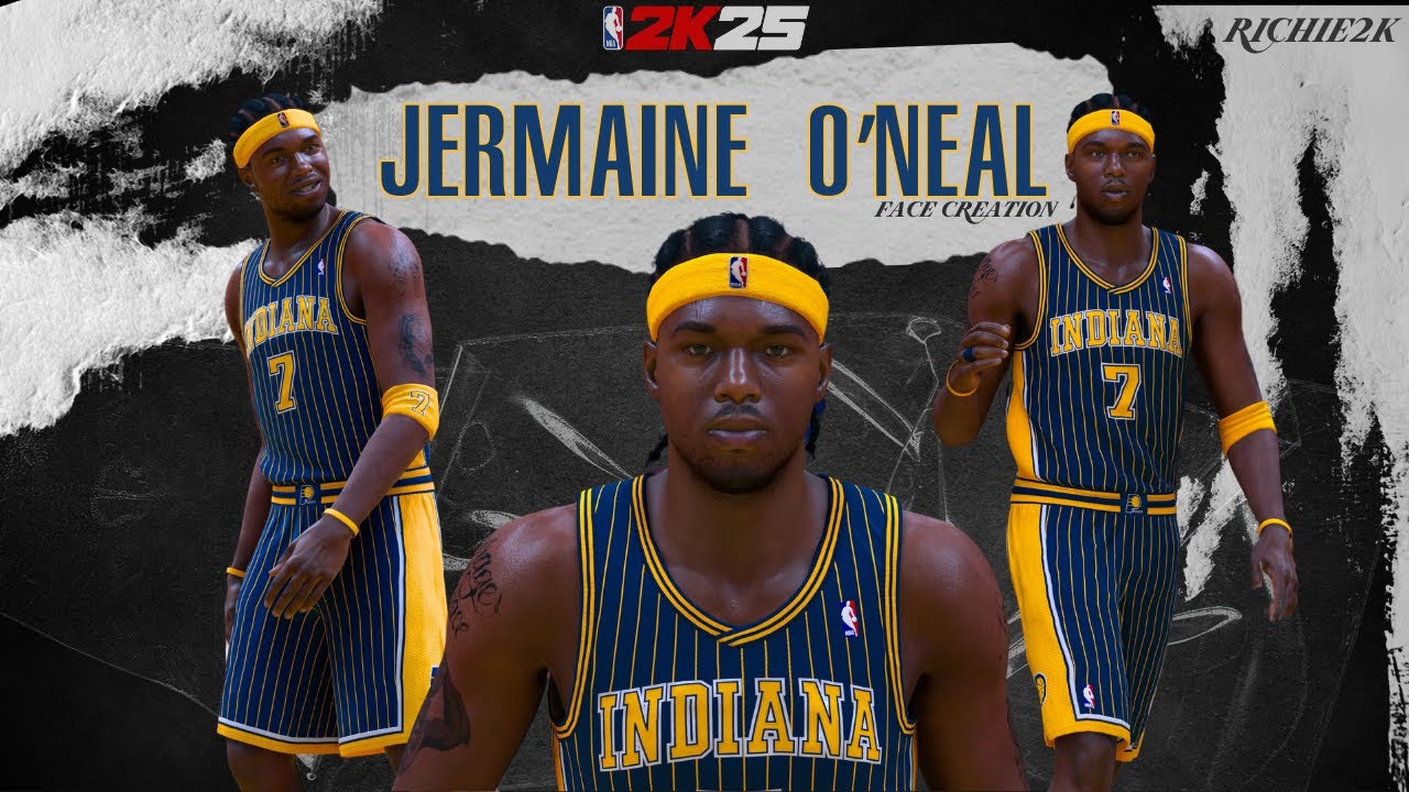 Jermaine O'Neal Face Creation in NBA 2K25 - YouTube