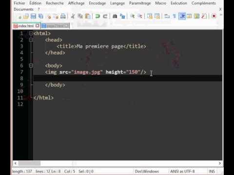 Tutoriel HTML CSS partie 7 (Ajouter une image) - YouTube