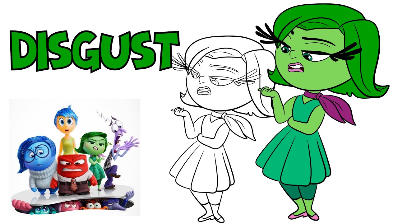 How to Draw DISGUST from Inside out | Disney Pixar | Inside Out 2 - YouTube