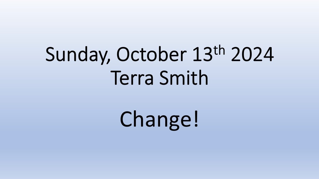 EMAG Worship Service 10/13/24 Terra Smith - YouTube