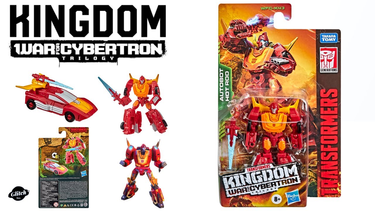 Transformers WFC Kingdom Core Class Hot Rod - YouTube