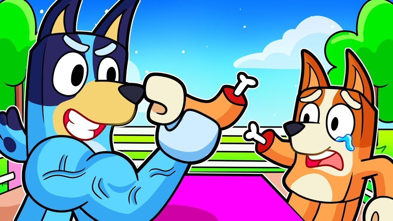 BLUEY AND BINGO ARM WRESTLING IN ROBLOX 💪 - YouTube