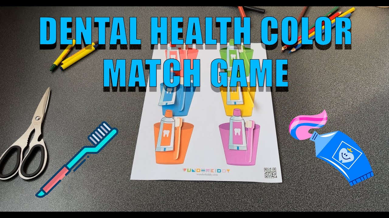 Practice worksheet for nursery class | Dental Health Color Match Game ...