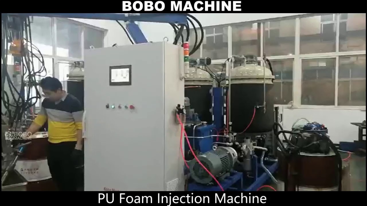 high pressure polyurethane foam injection machine - YouTube