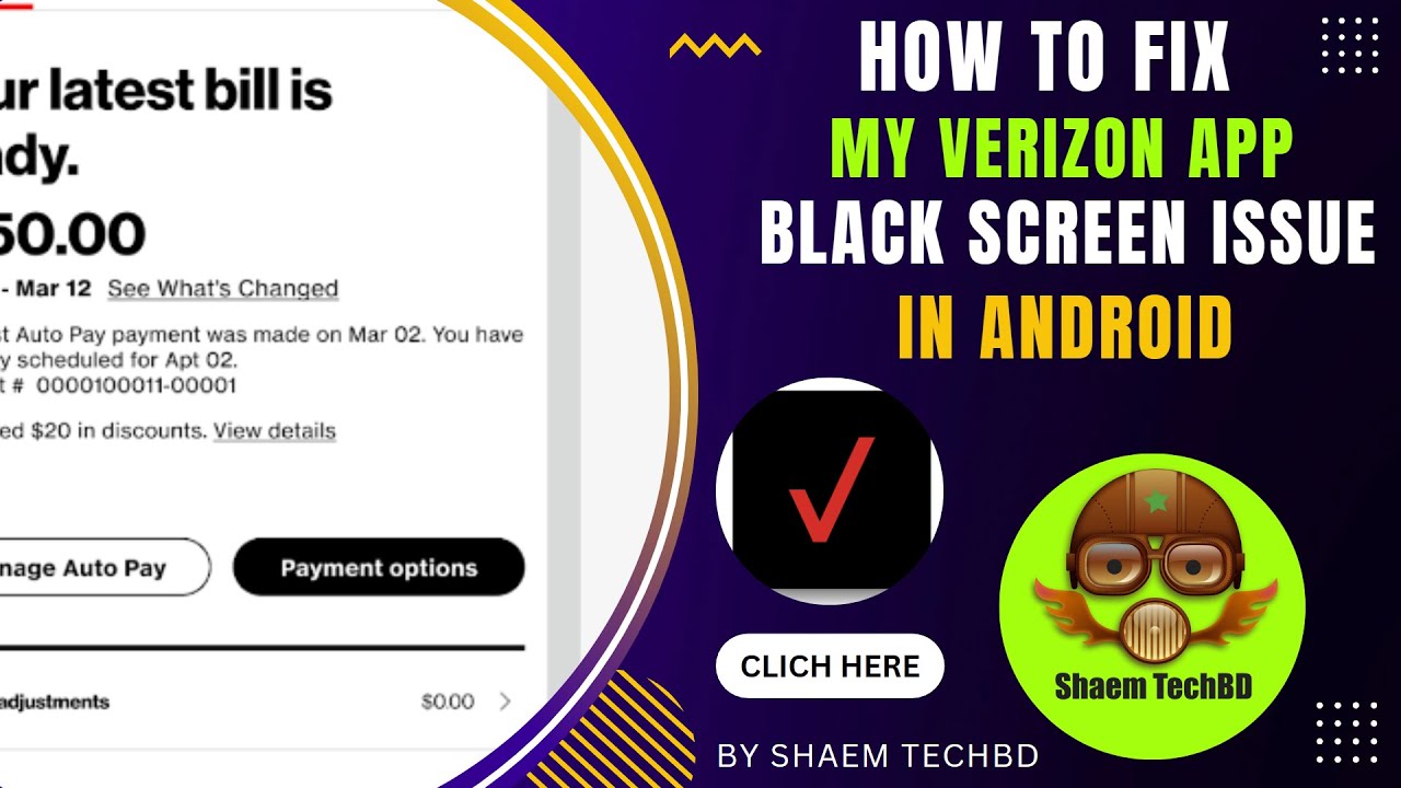 How to Fix My Verizon App Black Screen Issue in Android - YouTube