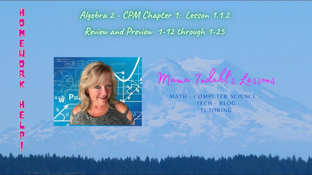 CPM Algebra 2 Lesson 1 1 2 Review And Preview YouTube CPM Algebra 2 Lesson 1 1 2 Review And Preview YouTube