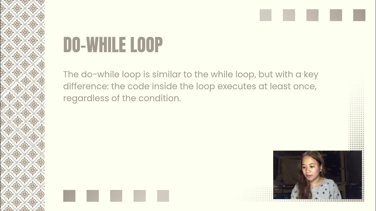 LOOPING STATEMENT ( WHILE LOOP / DO WHILE ) - YouTube