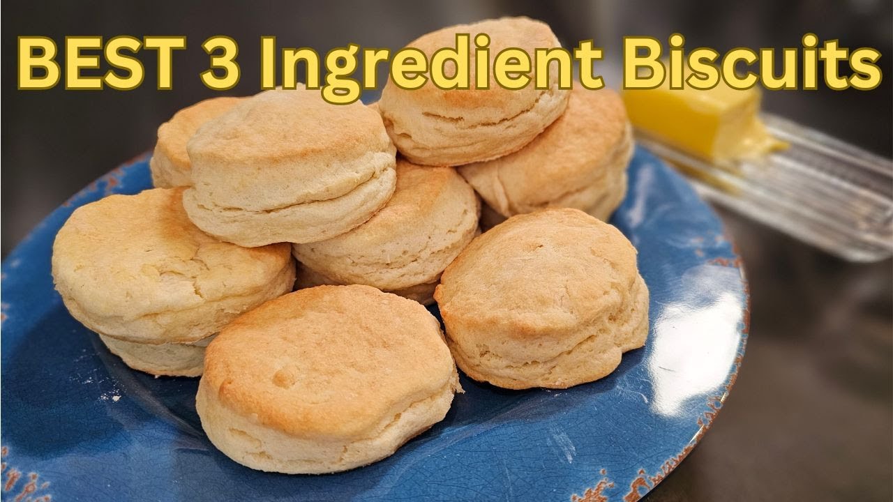 The BEST 3 Ingredient Biscuits - YouTube