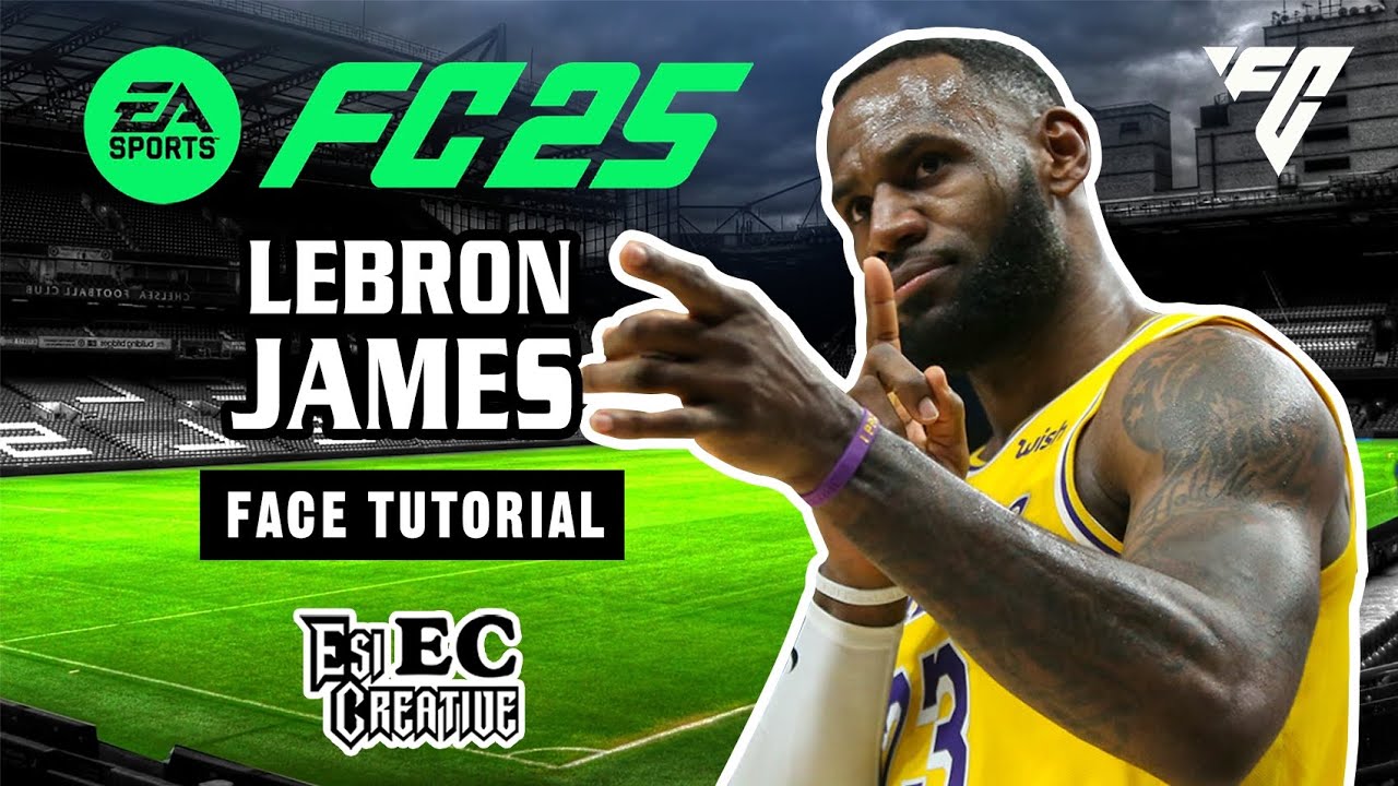 Lebron James face tutorial creation EA FC 25 proclubs and career mod ...