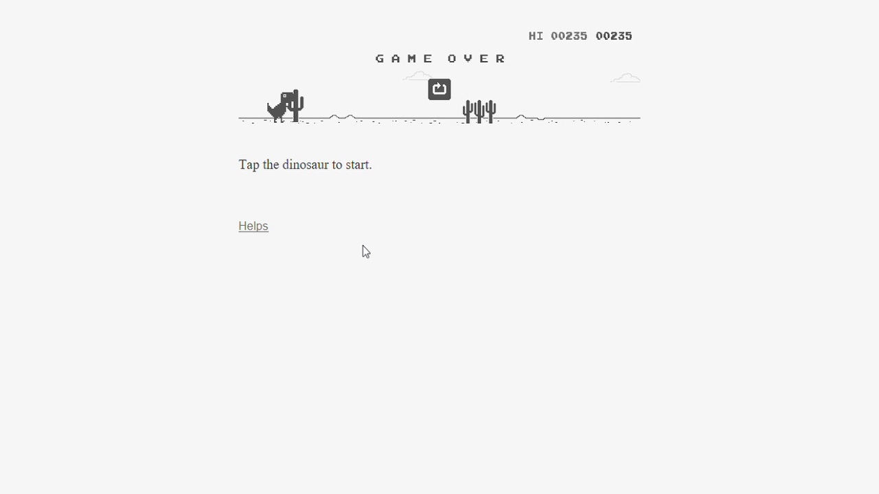 T-rex runner. - YouTube